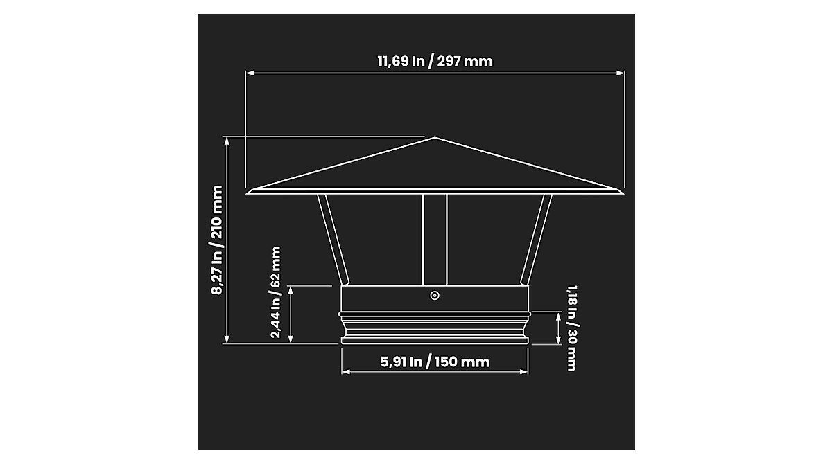 6 Inch Round Roof Cap - Durable & Weather-resistant