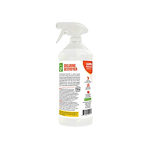 Only Natural Pet Enzyme Powered Stain & Odor Eliminator - Professional Pet Urine Pee Cleaner Deodorizer for Dogs - Hardwood Floors Carpets Upholstery - Eucalyptus & Rosemary Scent - 32Floz