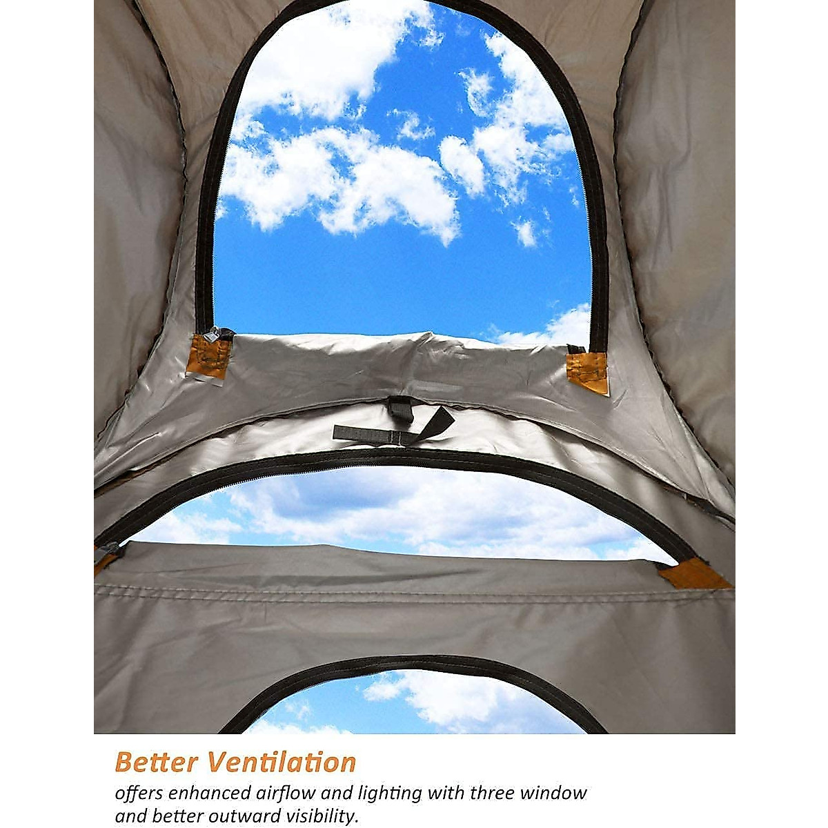 anngrowy Shower Tent Pop Up Privacy Tent Portable Outdoor Camping Bathroom Toilet Tent Changing Dressing Room Privacy Shelters Room for Hiking and Beach Sun Shelter Picnic Fishing–Waterproof 2 Colors