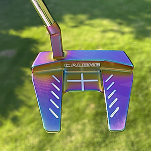 Calong Super Golf Putter GSS 375g CNC Milled Right Hand Crocodile Golf Club Putter with Headcover (Rainbow, 35)