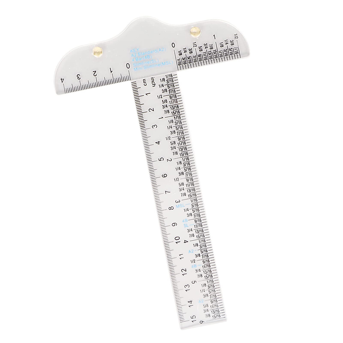 T Ruler T Ruler Inch Cm Scale Clear Acrylic Portable Multifunction Drafting Ruler Clear Graduation T Ruler for Art Binding Crafts Easy Reference