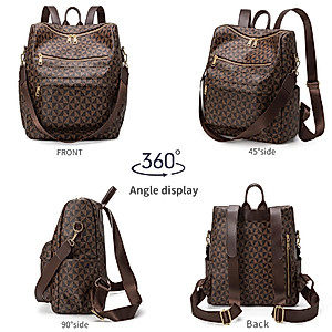 LDMIYIN Women's Fashion Large-capacity Leisure Backpack Travel Anti-theft Single Shoulder Crossbody Bag Handbag