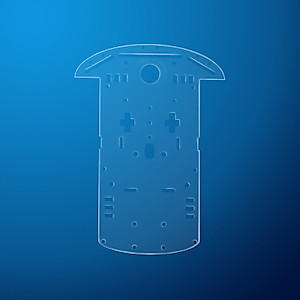 Emo Smart Robot Car Chassis Kit with Motors, Speed Encoder and Battery Box for DIY