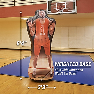 GoSports Inflataman Basketball Defender Training Aid - Weighted Defensive Dummy for Shooting, Dribbling and Driving Drills