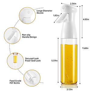 Oil Sprayer for Cooking, Kitchen Gadgets Olive Oil Sprayer, 250ml Oil Spray Bottles for Kitchen Air Fryer Accessories, Continuous Oil Mister Spray Bottle, Olive Oil Dispenser for Baking, Bbq
