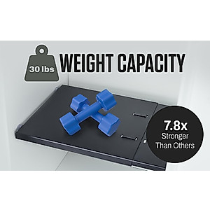 Adjustable Locker Organizer | METAL Locker Shelf | Heavy Duty Steel Locker Organizer for School & Gym | Shelf for Locker, Locker Divider | Locker Organizer Shelf Black 11-18'' (PATENT PENDING)