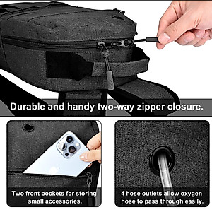 iGuerburn Oxygen Tank Backpack for Small Size M2, A/M4, ML6, B/M6, M7, C/M9, Portable Oxygen Backpack O2 Tank Holder Carrier (Not for D Tanks) - Black