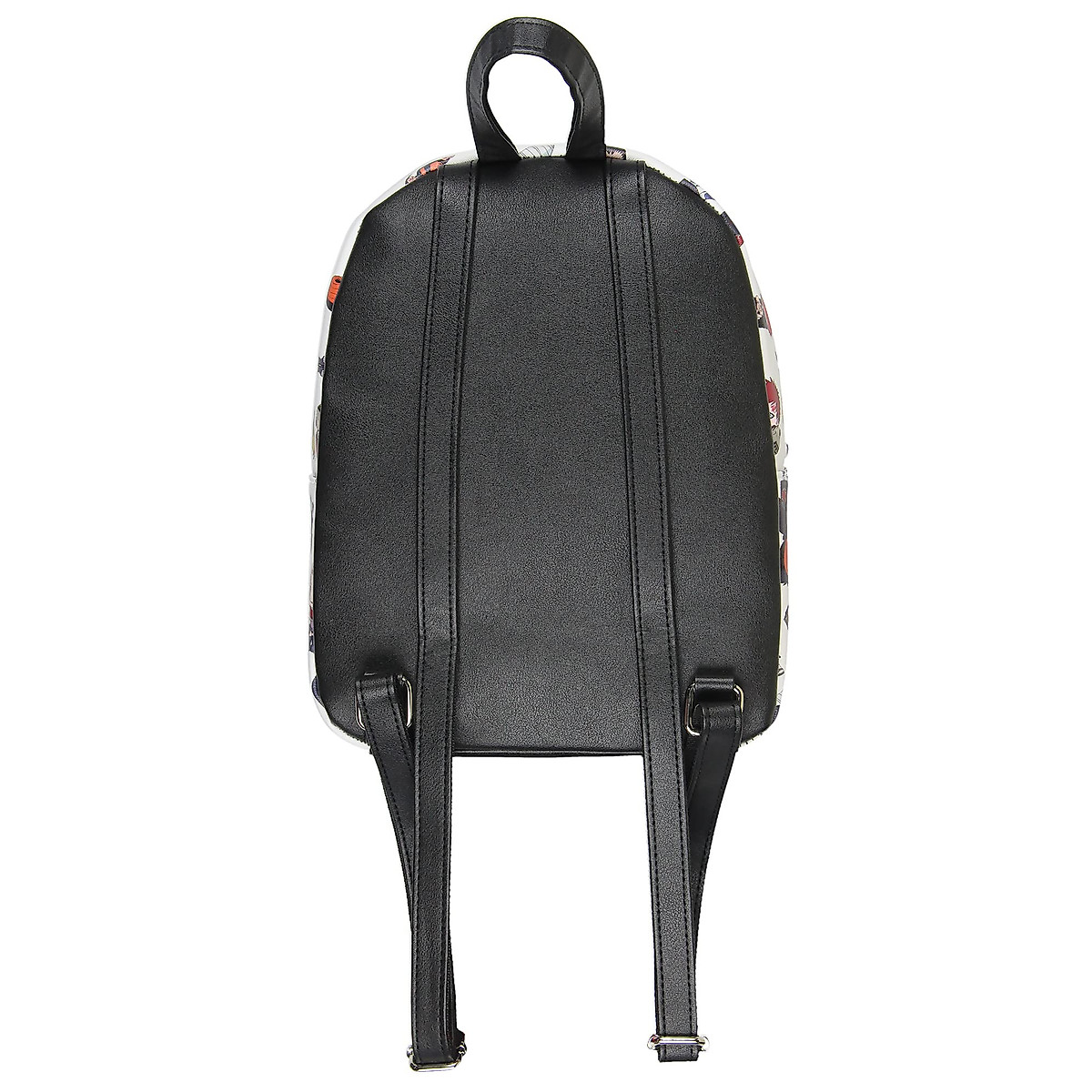 Naruto Shippuden Allover Chibi Character Faux Leather Mini Backpack Tote Bag