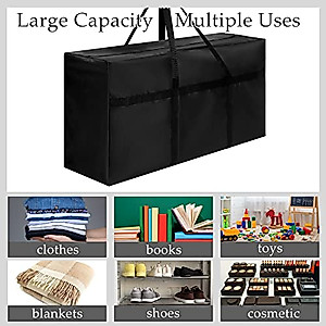 2 Pcs Extra Large Duffel Bag Travel Duffle Bag 42 x 23 x 14 inches Large Storage Bags with Zippers and Handles Black Storage Totes Packing Bags for Moving Travel Camping Sports Equipment Storage