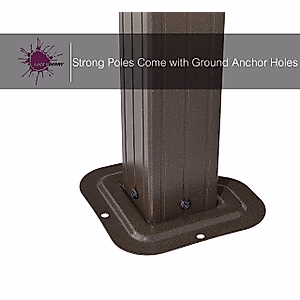 LUCKYBERRY 12' X 12' Outdoor Hardtop Galvanized Steel Roof Double Top Permanent Gazebo Canopy Curtains Aluminum Frame Patio Garden Gazebo with Netting