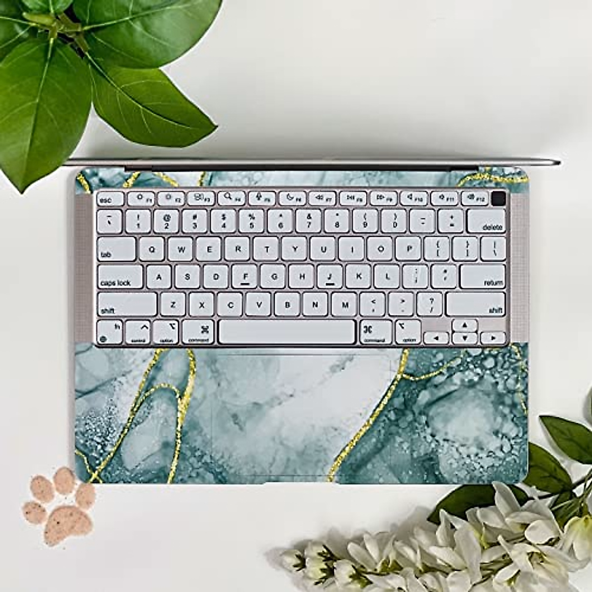 Nekoty Textured Laptop Skins compatible with MacBooks Pro 16" 14" 13" Air 13" 2019-2022 - Jade Marble