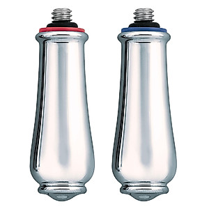 Moen 97557 Monticello Bathroom Sink Faucet Metal Replacement Handle Lever Inserts, Chrome (2-Pack)