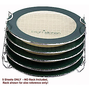 5 Dehydrating Sheets Compatible With Ninja Foodi Dehydrator - 8" Circle Non Stick Drying Herbs Chips Fruit Leather Jerky Food Liner Mats Pressure Cooker
