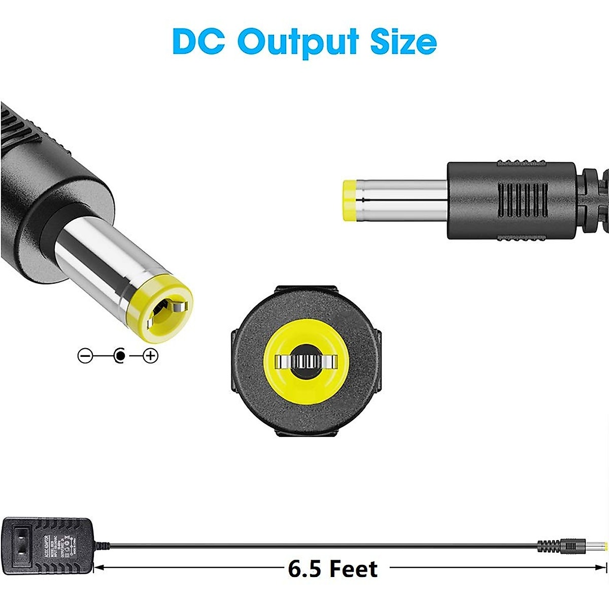 SoulBay 9V Power Supply Charger for Korg KA350 KA-350 Volca Bass FM Monologue Beats Keys Kick Sequencer Analog Rythm Synthesizer Kross 61 88 Keyboard Synth Machine Replacement AC Adapter, 6.56 FT