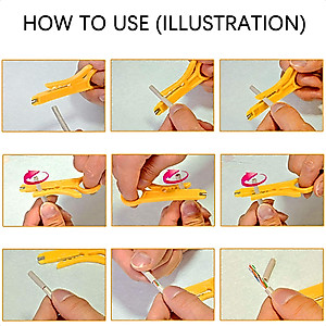 VANICE Mini Wire Stripper 3 Pack Network Wire Stripper Punch Down Cutter for Network Wire Cable, RJ45/Cat5/CAT-6 Data Cable, Telephone Cable and Computer UTP Cable