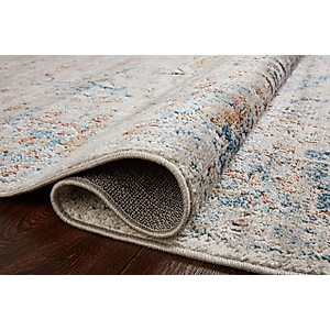 Loloi II Bianca Collection BIA-02 Stone/Multi 6'-7" x 9'-2" Area Rug