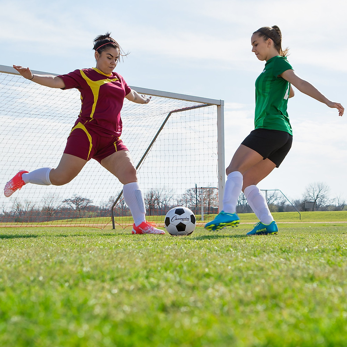 Champion Sports Retro Soccer Ball, Size 4 , Black/White