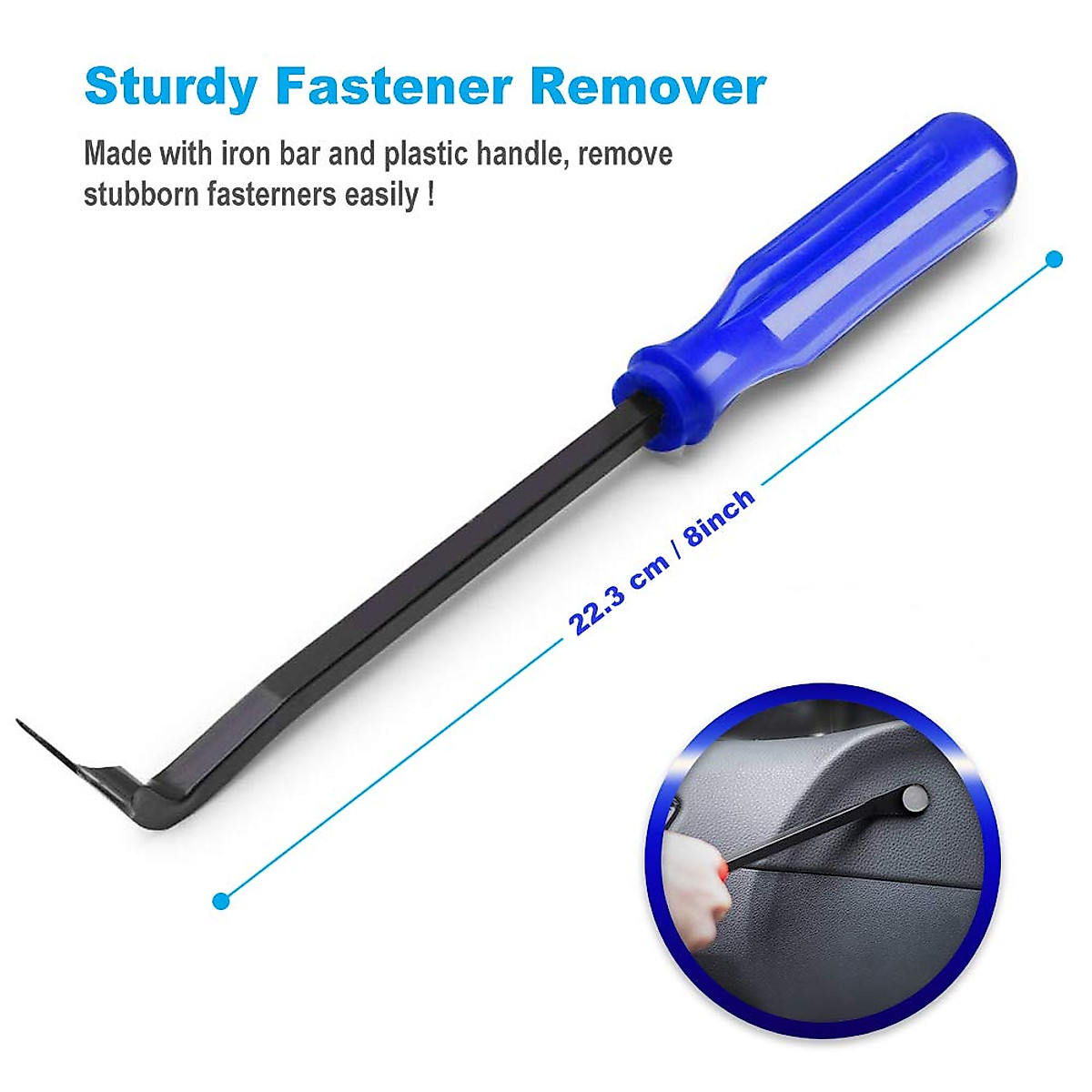 910Pcs Car Push Retainer Clips Plastic Fasteners Removal Kit with 27 Most Popular Size Nylon Plastic Bumper Rivets Door Panel Clips for Toyota GM Ford Honda Chrysler Blue