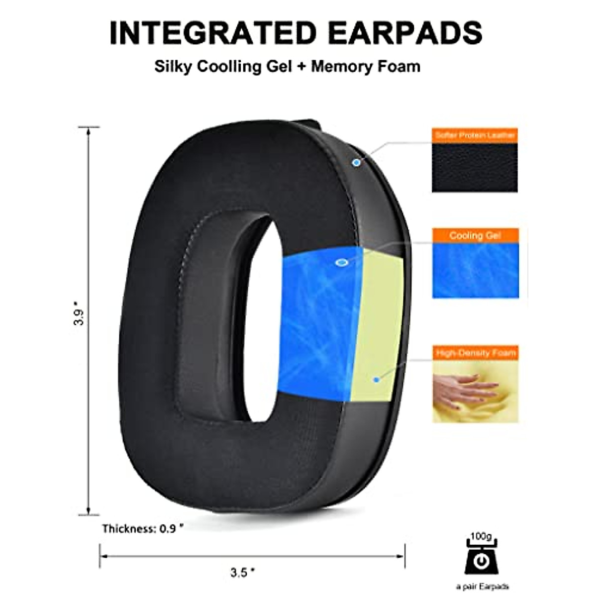 A50 Gen 4 Mod Kit - defean Replacement Earpads and Headband Compatible with Astro A50 Gen 4 Headset,Ear Cushions, Upgrade High-Density Noise Cancelling Foam, Added Thickness (Black Silky Cool Fabric)