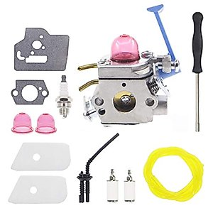 Hutdkte C1Q-W40A Carburetor for Husqvarna 128LD 124L 125E 125C 125L 125LD 125R 125RJ 128C 128L 128LDX 128R 128RJ 128DJX String Trimmer with 545081897 Fuel Line Tune Up Kit