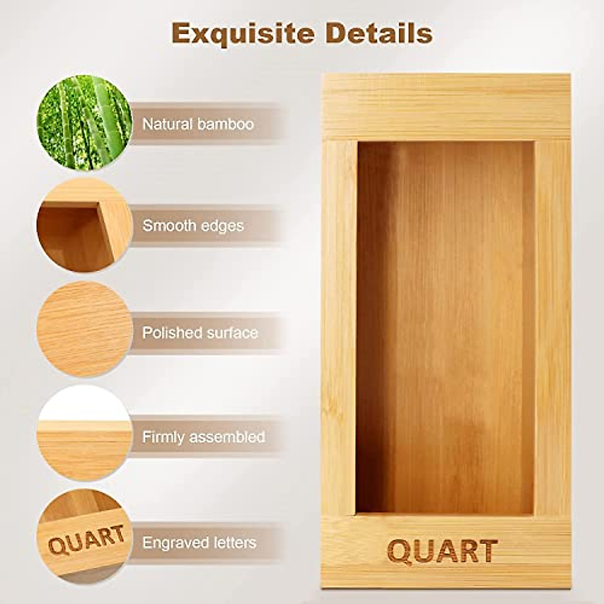 CHICHI BAZAAR Bag Storage Organizer, Ziplock Bag Storage Organizer for Kitchen Drawer, food bag storage organizer, ziplock bag holder, Compatible with Gallon, Quart, Sandwich & Snack