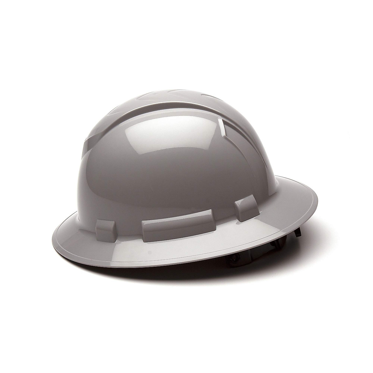 Pyramex Ridgeline Full Brim Hard Hat 4 Point Ratchet Gray