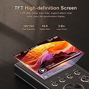 SWOFY Real Lossless HiFi MP3 Player, DSD High Resolution Digital Audio Music Player with Line Output, High-Res DAC Portable Super Light Audio Player with 64GB, Support up to 256GB Expand