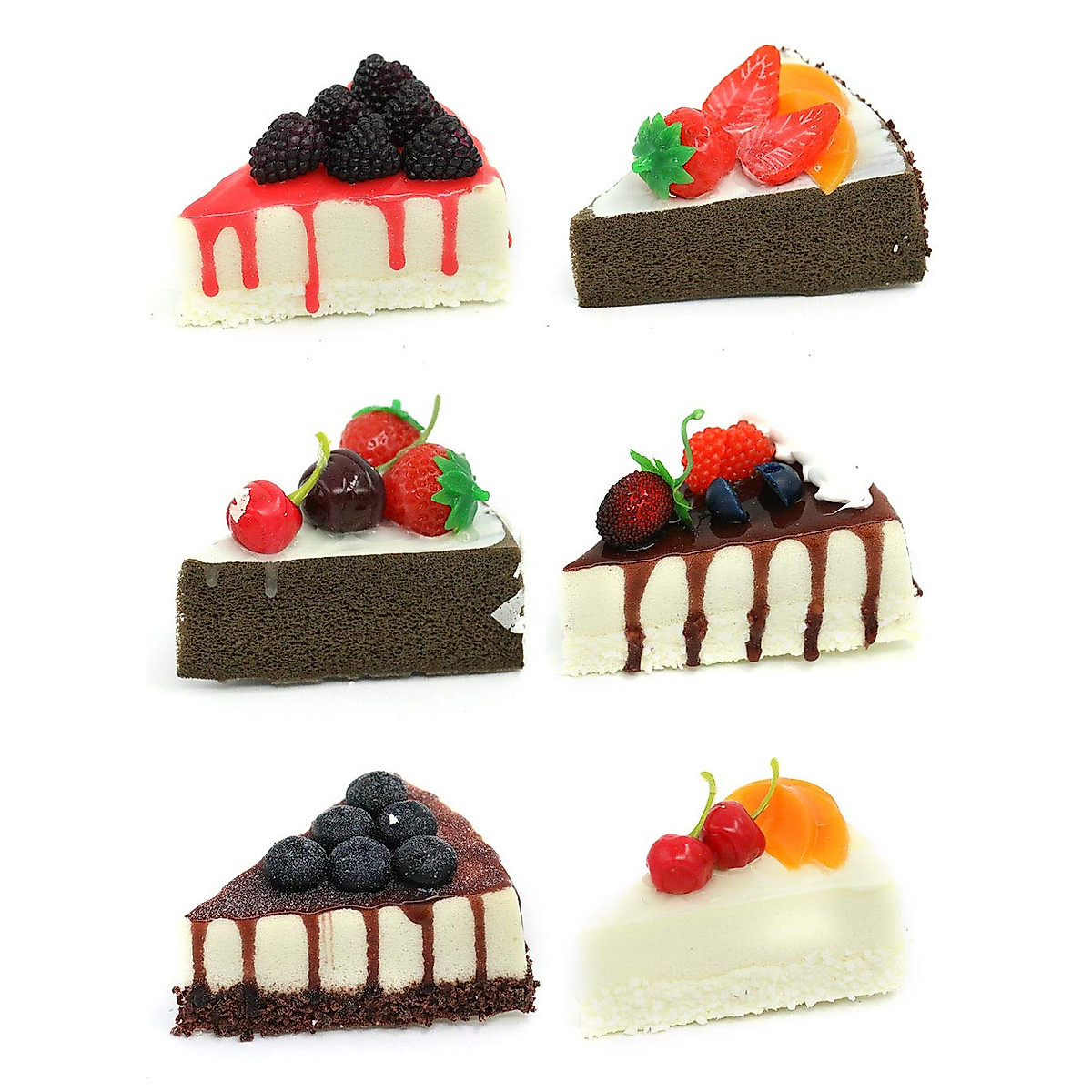 Nice purchase Fake Slice Cake Fake Food Bakery Shop Cake Display Model Party Decoration 4 inch Slice Faux Replica Cake