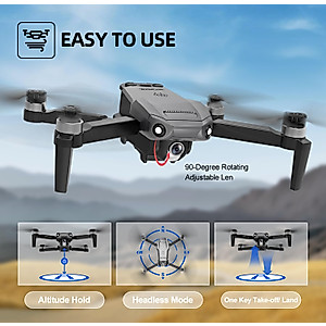 LMRC LM12 Drones with Camera for Adults 4k, GPS Auto Return, 40 Mins Flight, 5G Live Transmission, Foldable FPV Drones with Brushless Motor, Beginner Mode, Follow Me, Circle Fly, Waypoint, 2 Batteries