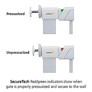 Safety 1st Flat Step Pressure-Mounted Baby Gate, White