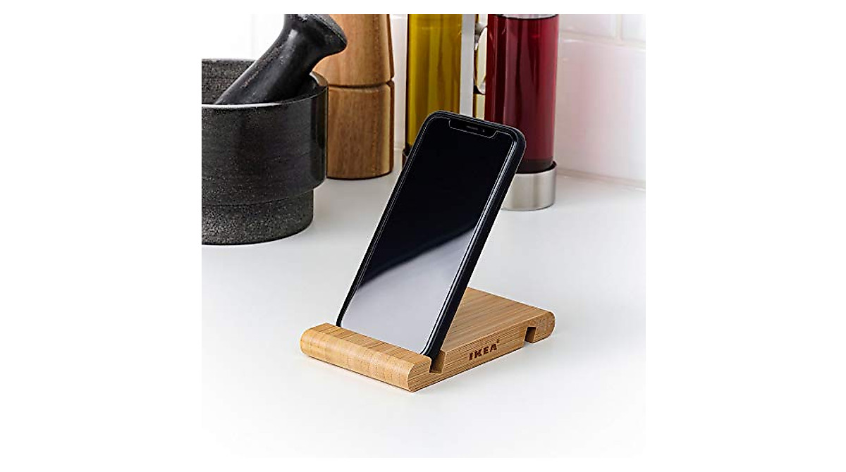 IKEA Bergenes Bamboo Phone & Tablet Stand - Eco-Friendly & Portable