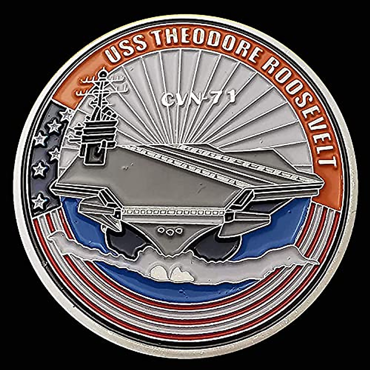 CVN-71 Challenge Coin USA Army Department of The Navy USS Theodore Roosevelt Military Coins