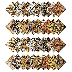 Soimoi 40Pcs Floral Artistic Print Precut Fabrics Strips Roll Up 1.5x42inches Cotton Jelly Rolls for Quilting - Brown