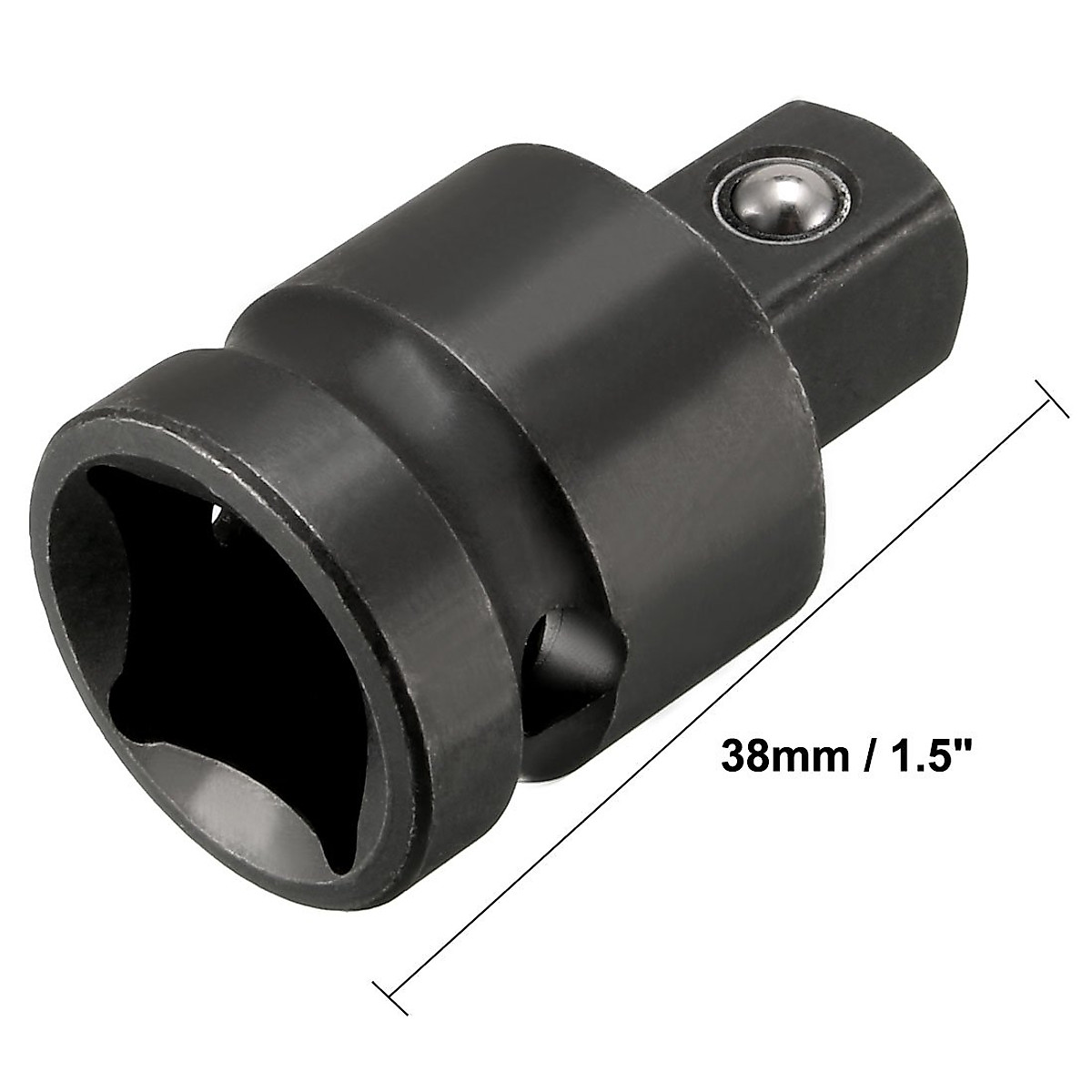 uxcell 1/2" Drive (Female) x 3/8" (Male) Impact Socket Reducer for Use with Air Impact Wrenches, Breaker Bars, Ratchets, CR-MO Steel