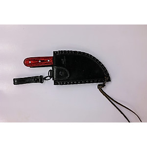 Almazan Official Original Serbian Kitchen Hand Forged Chef Knife with Leather Sheath - Made in Spain