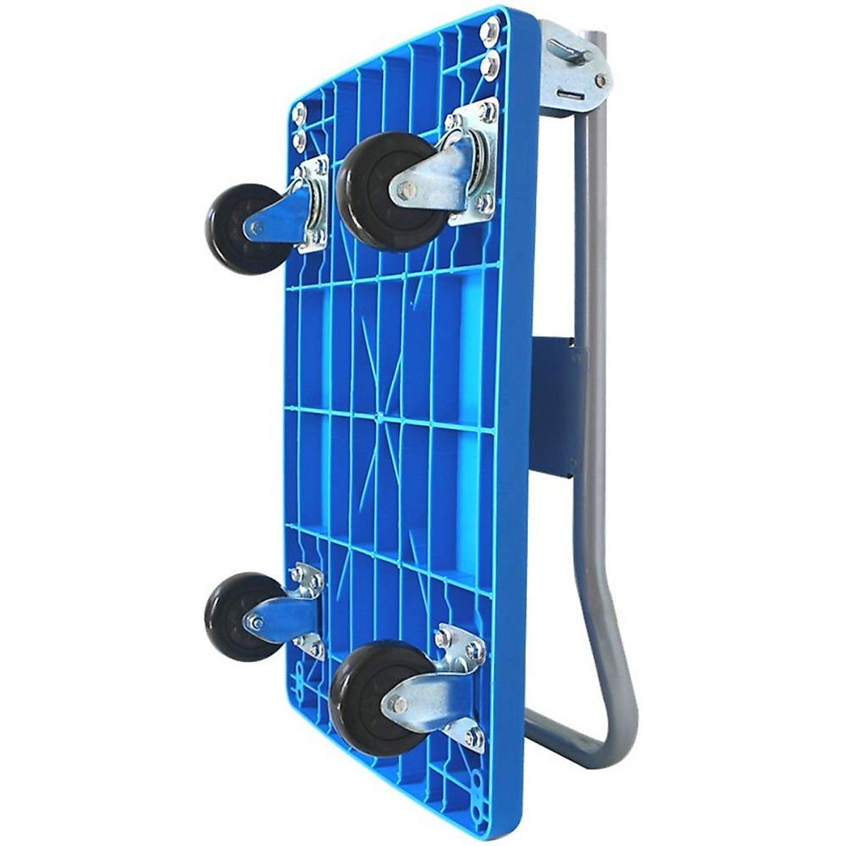 MTYLX Hand Pull Heavy Cart,Push Cart Dolly Push Platform Truck Folding Rolling Flatbed Cart for Luggage Personal Travel Shopping Auto Moving Use for Luggage, Travel, Auto, Moving and Office Use,Blue,