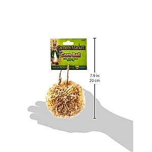 Ware Manufacturing Natural Corn Leaf Ball Toy for Small Pets, Large