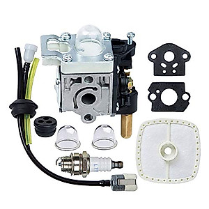 HOODELL SRM-210 GT-200R Carburetor Kit for Echo SRM-230 HC-150 PE-200 PPF-210 PAS-230 Carb Rebuild, with Spark Plug Primer Bulb Air Filter for Weed Eater, String Hedge Trimmer, Edger