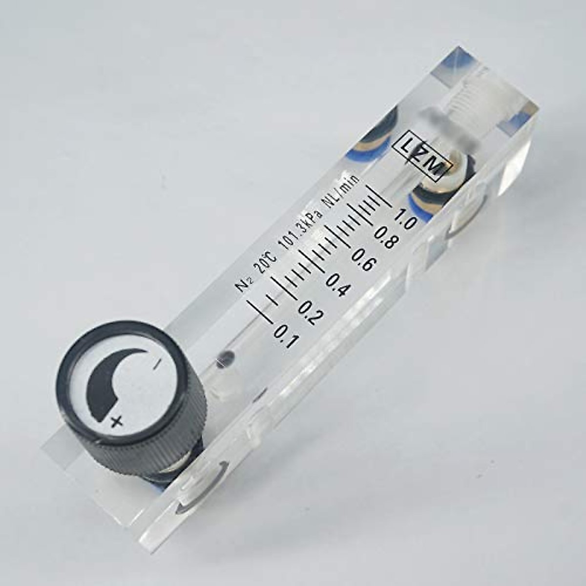 Sorekarain 0.1-1L/min LZM-6T N2 Nitrogen Flowmeter Rotameter with Valve Push in 6mm Tube