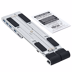 Tripp Lite Inclined Laptop Stand USB-C Hub Four USB-A Ports, USB 3.2 Gen 1, 5 Gbps Data Transfer, 100W Power Delivery Charging 20V 5A, Sturdy Adjustable/Foldable Stand, 1-Year Warranty (U460-ST4-4A-C)