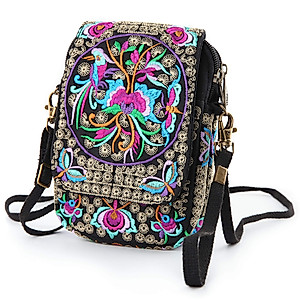 Vintage Travel Small Crossbody Bag for Women, Fashionable Cell Phone Purse Wrist-let Handbag