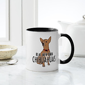 CafePress Real Men Own Chihuahuas Ceramic Coffee Mug, Tea Cup 11 oz