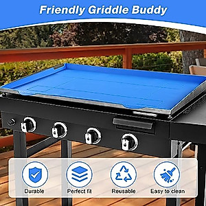 36" Silicone Griddle Mat for Blackstone Grill, Heavy Duty Food Grade Silicone Griddle Buddy Mat Top Cover for Blackstone Griddle Grill, Protect Griddle No Rust Dirt From Animal, Reusable Griddle Mat