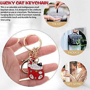 2pcs Cute Cartoon Keychain Bag Pendant Unique Car Key Holder Decorative Key Rings Purse Backpack