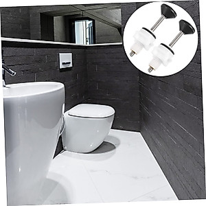 Angoily 2pcs Water Tank Fixing Screw Heavy Duty Toilet Bolts Toilet Screws Toilet Seats Bolts Replacement Stainless Steel Hinges Toilet Seats Screws Replacement Metal Toilet Lid