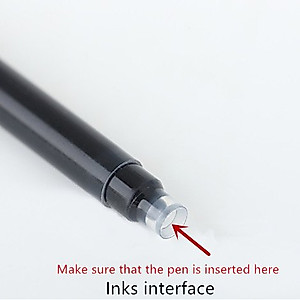 Gullor 25 PCS International Size Pen Ink Cartridge to Fit Jinhao Fountain Pens, Black, 5 Per Pack