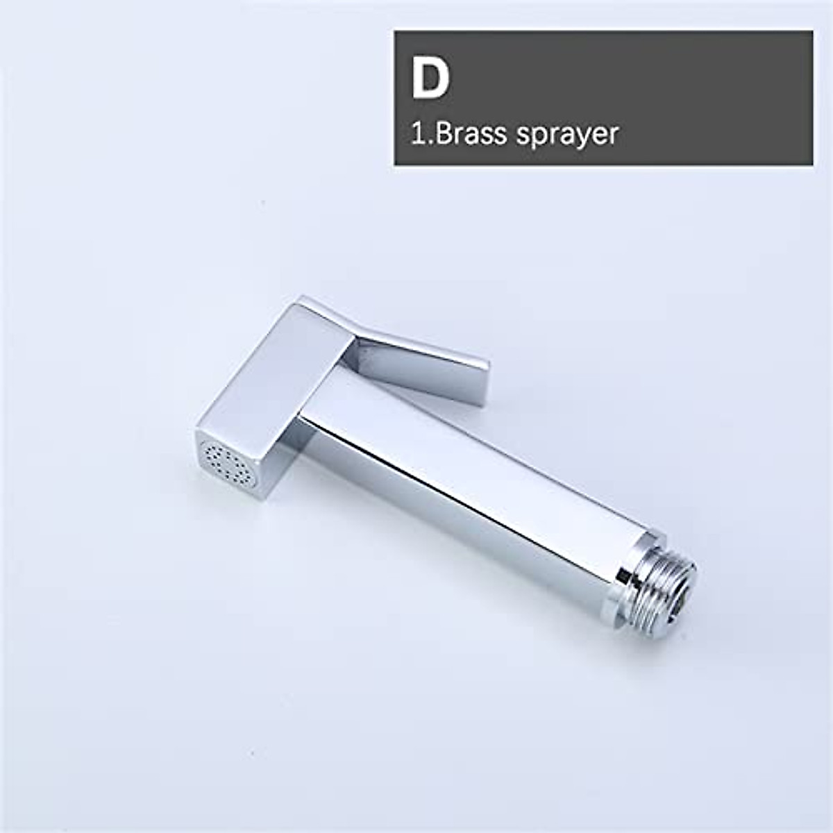 MINJING Bidet Faucet, Single Cold Handheld Toilet Bidet Sprayer Douche Kit Chrome Hand Held Shower Faucet Stainless Steel Shattaf Copper Valve Jet Set,B Set