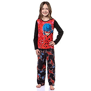 Komar Kids Miraculous Ladybug Girls Be Yourself Girl Power 2 Piece Pajama Set, 8 Multicolored