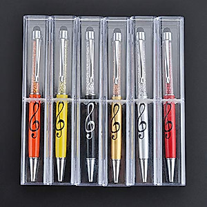 Stylus Pen Crystal Ballpoint Pens Capacitive Diamond Writing Pens Music Note Ball Point Fit All Touch Screens Device (Stylus Ballpoint)