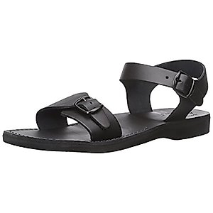 Jerusalem Sandals The Original - Leather Adjustable Buckle Sandal - Black